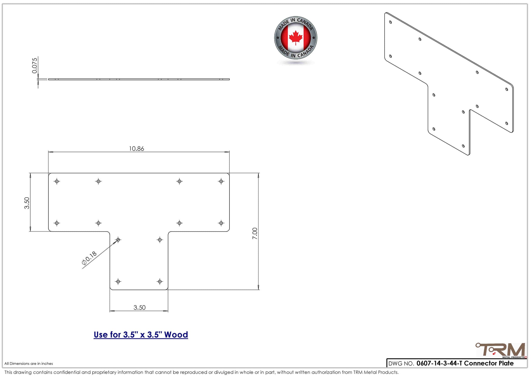 T - Connector Plate – TRM Metal Products
